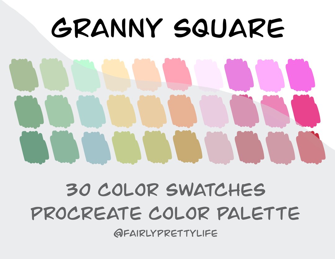 Granny Square Color Palette Procreate Palette Color Swatch - Etsy Finland