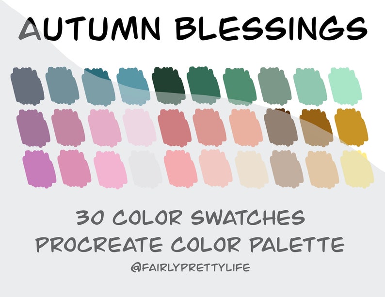 Autumn Collection of Procreate Palettes Procreate Color - Etsy