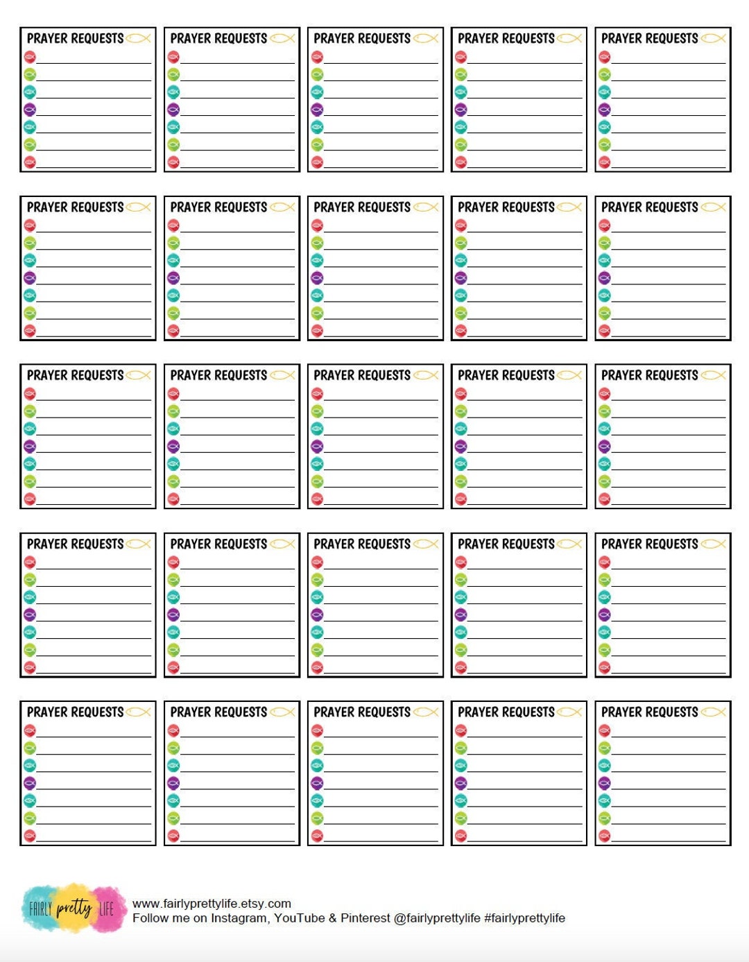 Printable - Prayer Request List - Etsy