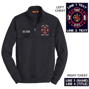 Fire Department Work Shirt - Custom Embroidery - Your Department Name ...
