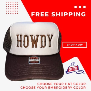Howdy Embroidered Retro Trucker Hat - Etsy