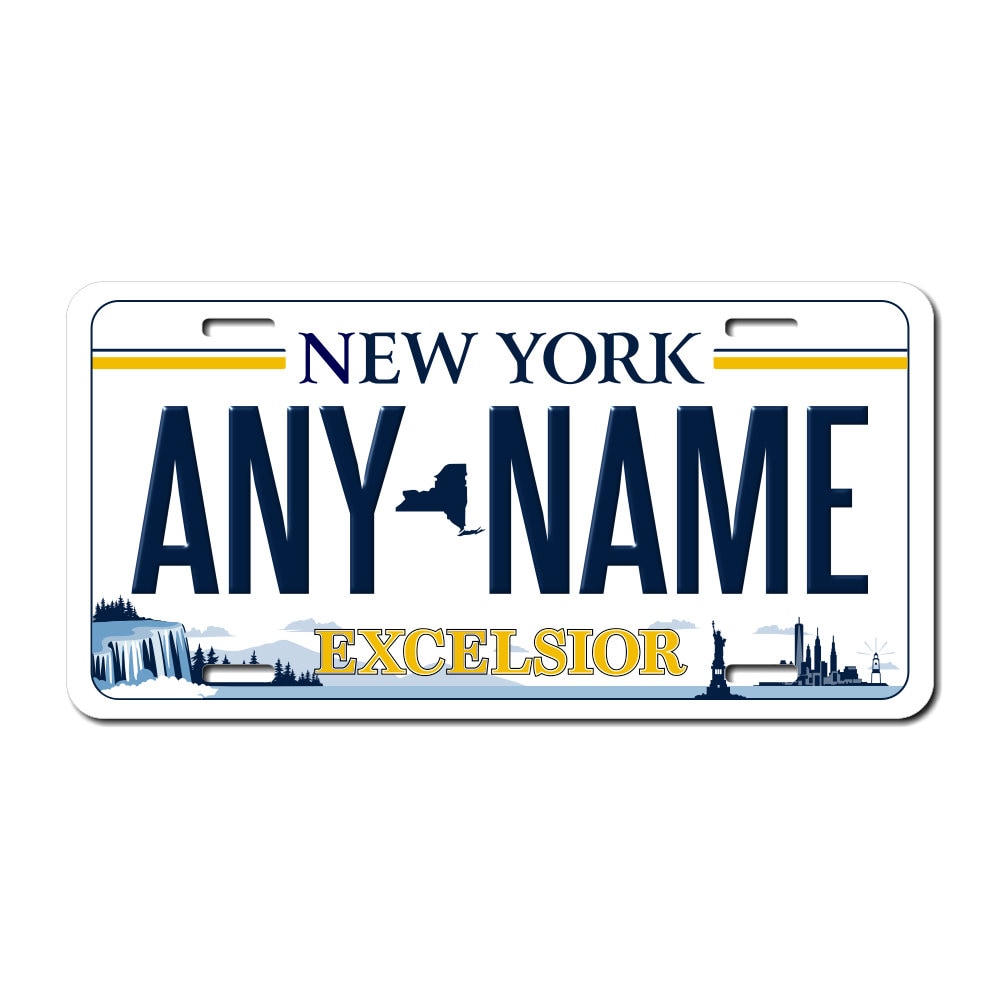 Personalized New York License Plate Any Name Choose Your - Etsy