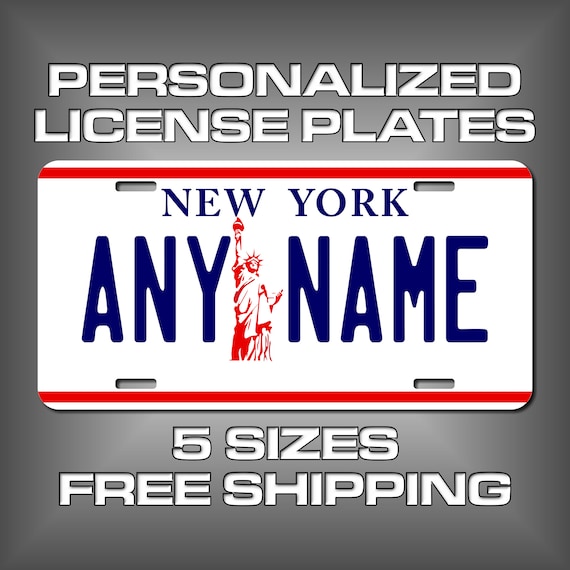 Personalized New York License Plates Any Name Choose Your - Etsy