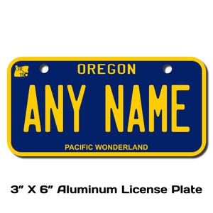 Personalized Oregon Souvenir License Plates - 5 Sizes for Toy Cars ...