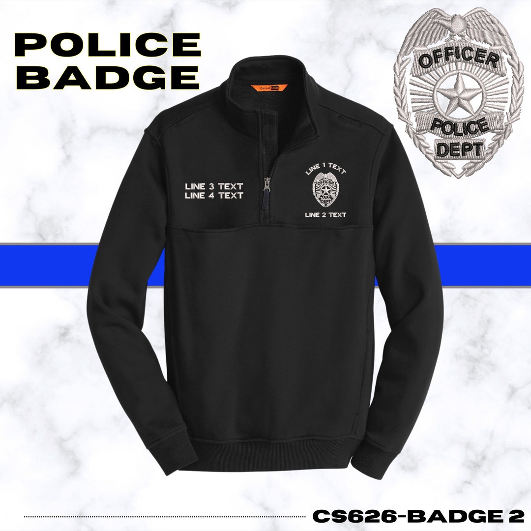 Police Officer Work Shirt - Custom Embroidery - Free Shipping (cs626 ...