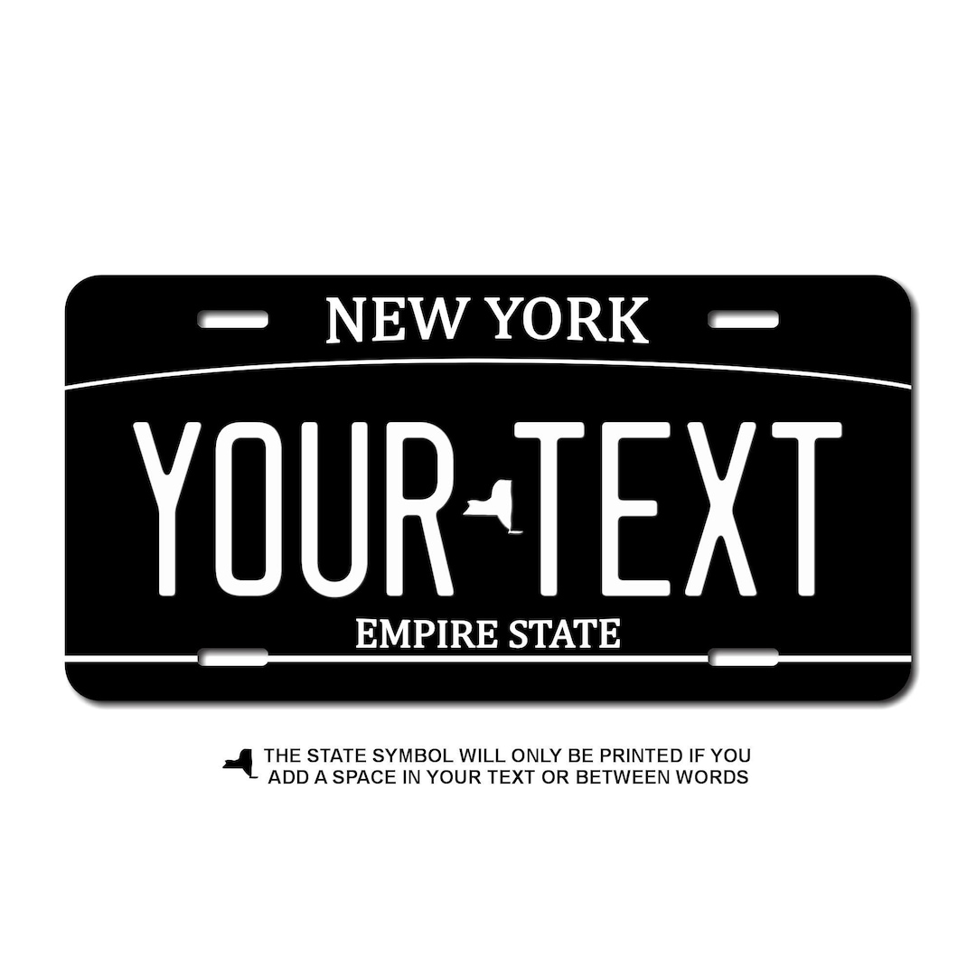 Personalized New York License Plates - Any Name, Choose Your Plate Size ...
