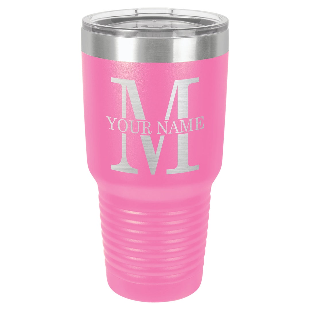 Letter and Name Monogram Laser Engraved Insulated 30 Oz Tumbler , Cup ...