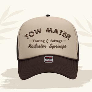 Tow Mater - Towing & Salvage Embroidered Trucker Hat - Otto Cap - Etsy
