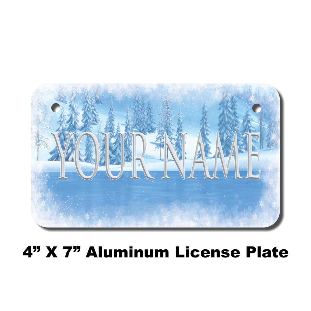 Frozen Ice Personalized License Plate - 4" X 7" Aluminum - Any Name ...