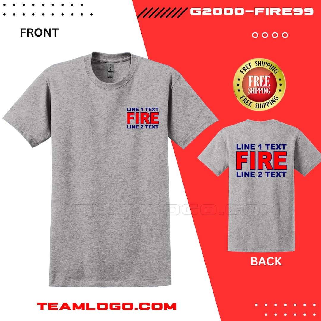 Personalized Fire Department T-shirt - Your Department - Made to Order ...