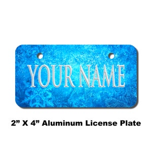 Frozen Ice Personalized Mini License Plate - 2" X 4" - Any Name - Free ...
