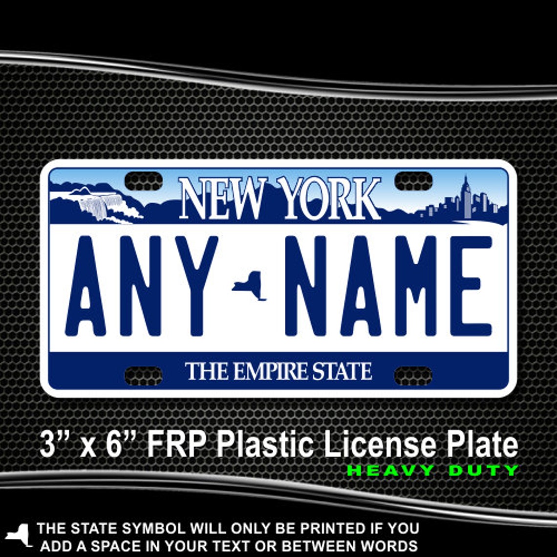 Personalized New York License Plate Any Name choose your | Etsy