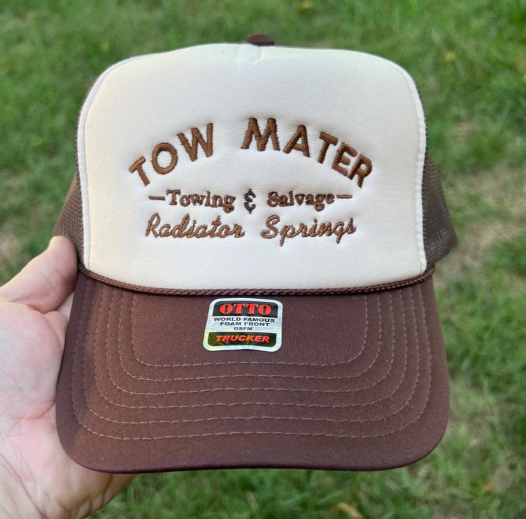 Tow Mater - Towing & Salvage Embroidered Trucker Hat - Otto Cap - Etsy