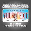 Personalized Alaska License Plate Decals Stickers Version 1 Sheet of 14 ...