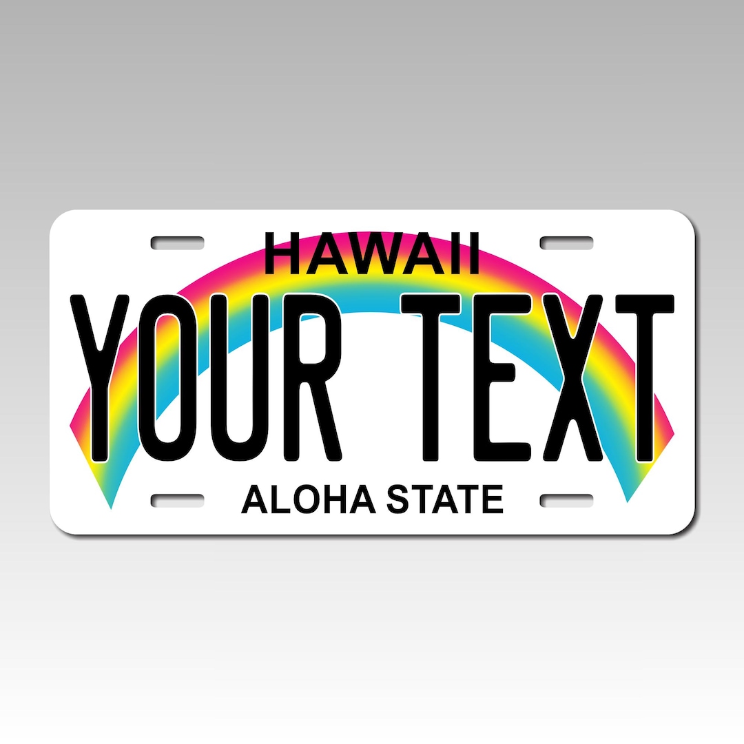 Personalized Hawaii License Plate - Custom Souvenir Plate - Etsy