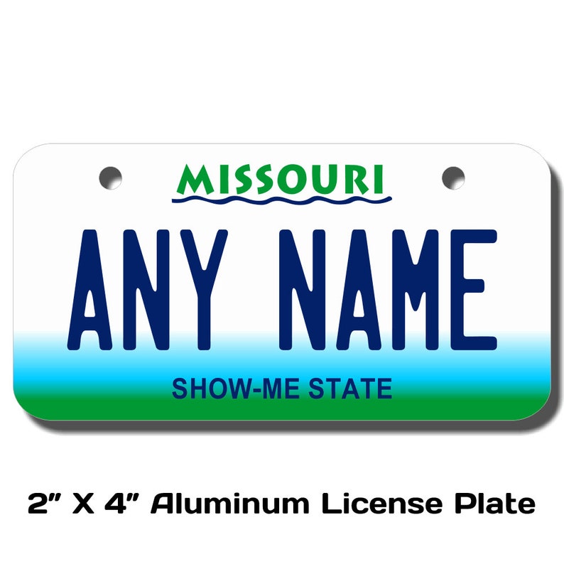 Personalized Missouri Novelty License Plates 5 Sizes for Toy - Etsy