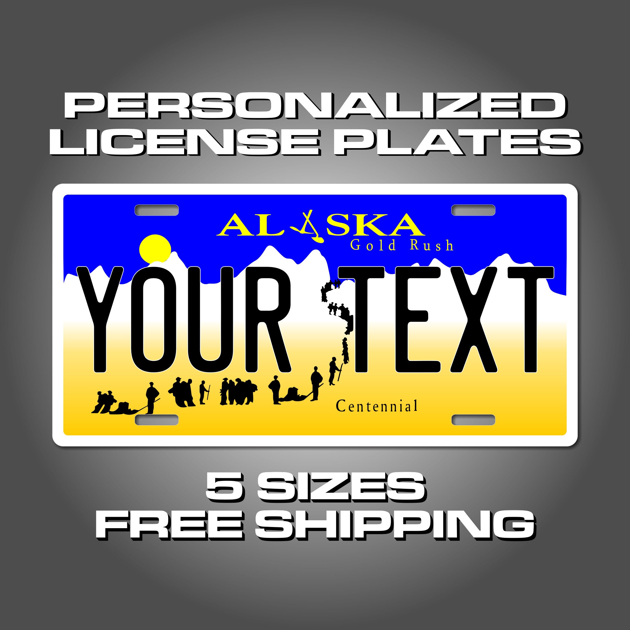 Personalized Alaska Novelty License Plates 5 Sizes for toy - Etsy