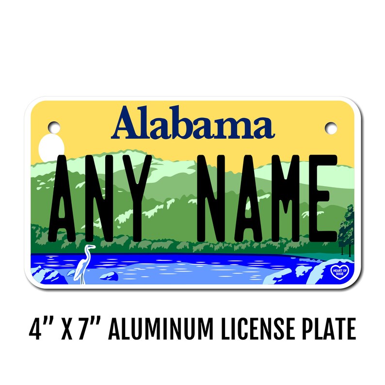 Personalized Alabama Novelty License Plates 5 Sizes for Toy - Etsy