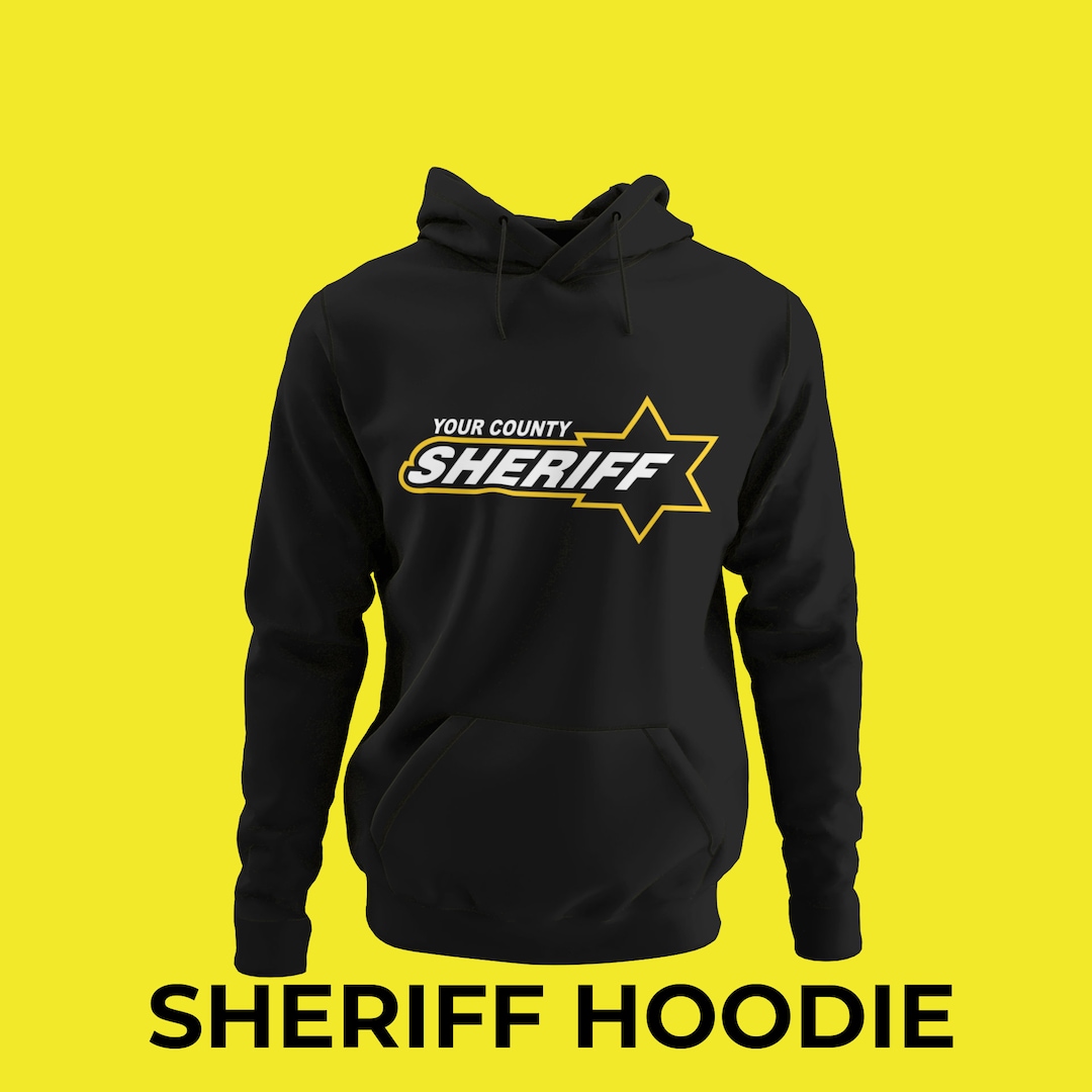 Personalized SHERIFF Hooded Sweatshirt Hoodie- Personalized With Your ...