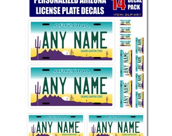 Personalized North Carolina License Plate Decals Stickers Version 1 ...
