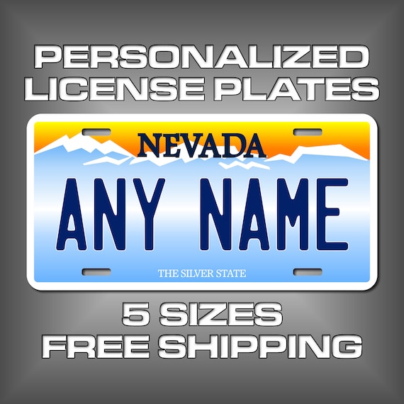 Personalized Nevada Novelty License Plates 5 Sizes for Toy - Etsy
