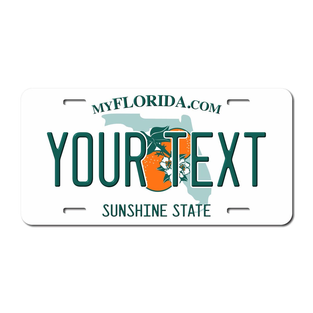 Personalized Florida Souvenir License Plates - 5 Sizes for Toy Cars ...