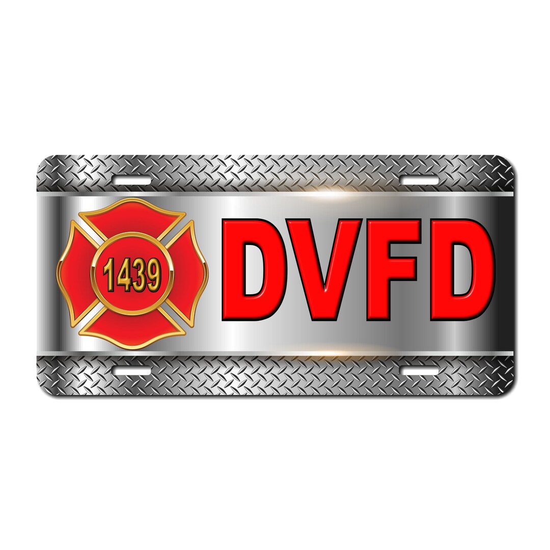 Personalized Fire Department License Plate - Custom Printed With Your ...