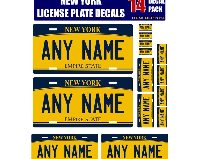 Personalized California License Plate Decals Stickers Version 3 Sheet ...