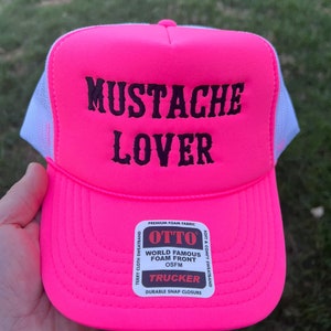 Mustache Lover Embroidered Trucker Hat - Etsy