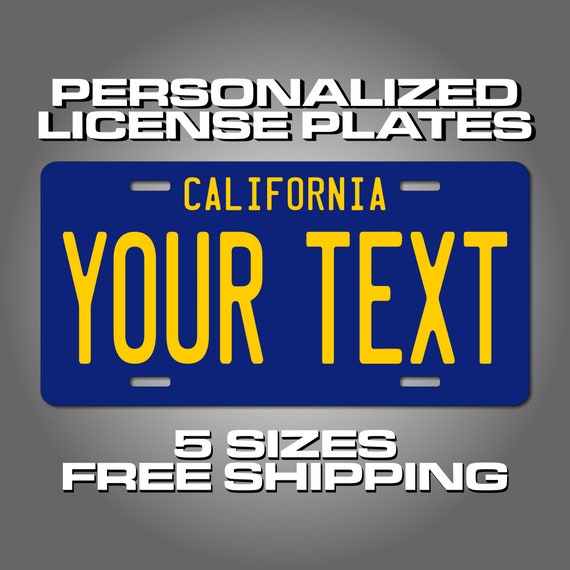 Personalized California License Plates any Name Choose Your | Etsy
