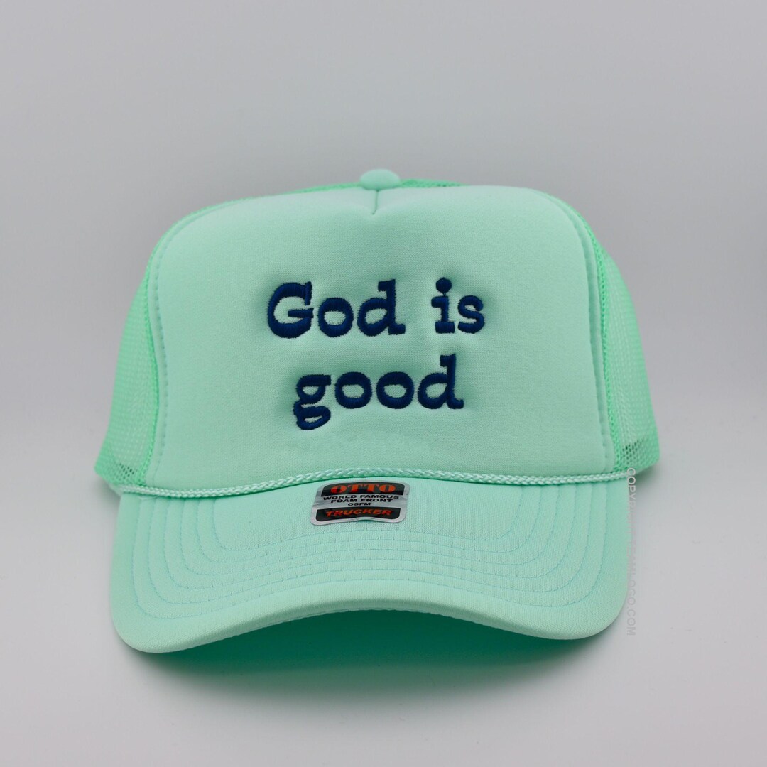God is Good Embroidered Trucker Hat - Etsy