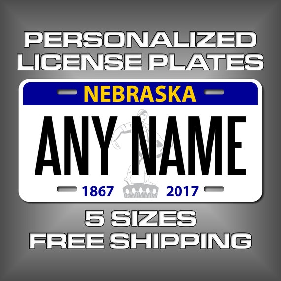 Personalized Nebraska Novelty License Plates 5 Sizes for Toy - Etsy
