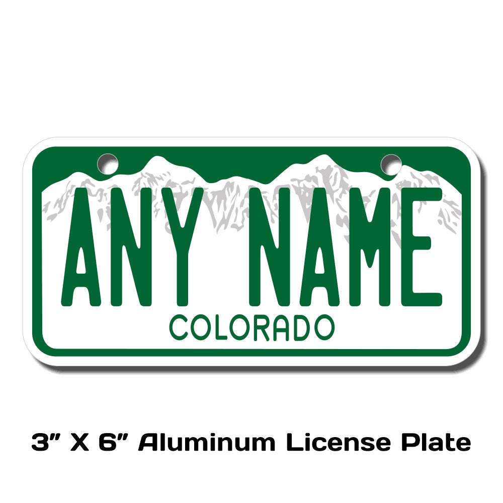 Personalized Colorado Souvenir License Plates - 5 Sizes for Toy Cars ...