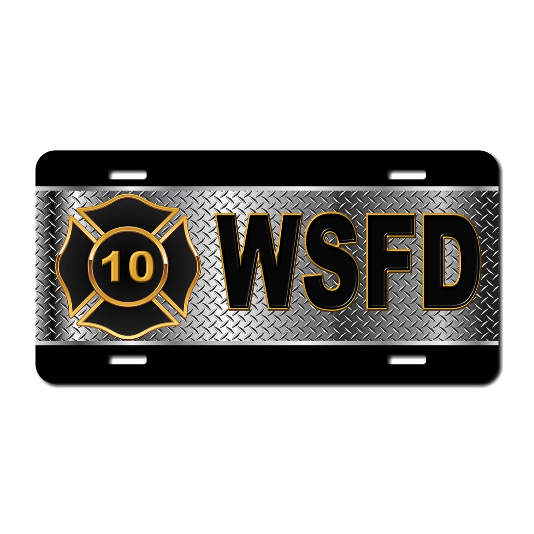 Personalized Fire Department License Plate - Custom Printed With Your ...