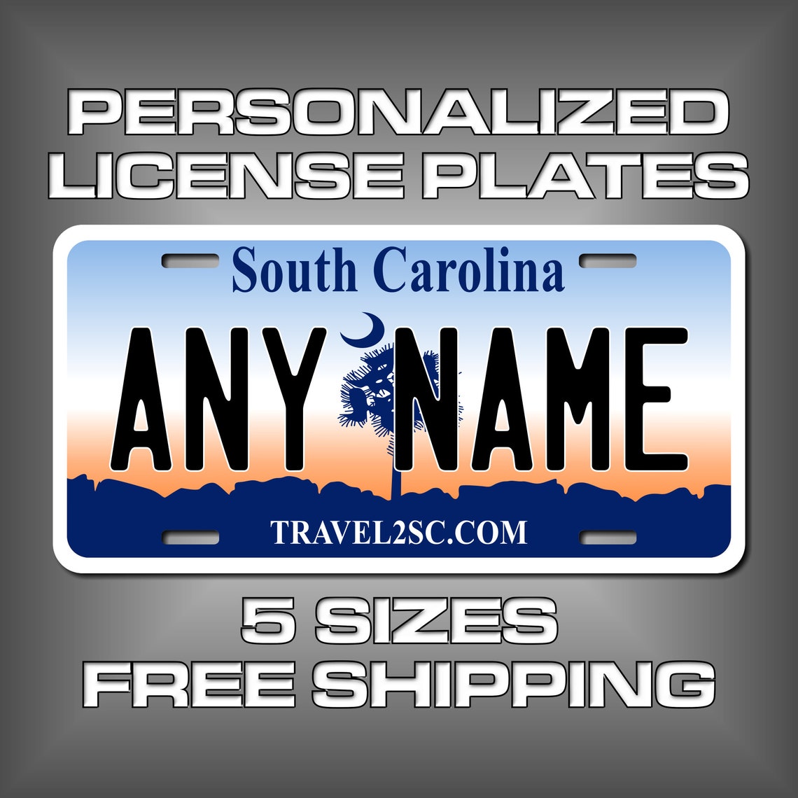Personalized South Carolina Novelty License Plates Custom | Etsy