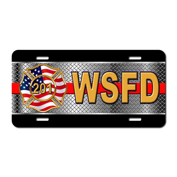 Custom Fire Department License Plate - Etsy
