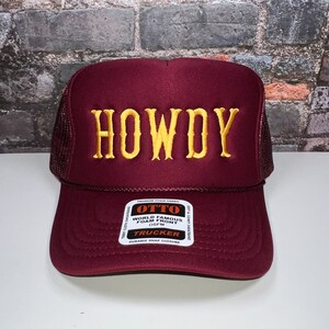 Howdy Embroidered Retro Trucker Hat - Etsy