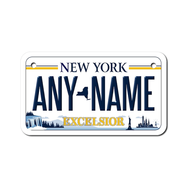 Personalized New York License Plate - Any Name, Choose Your Plate Size ...