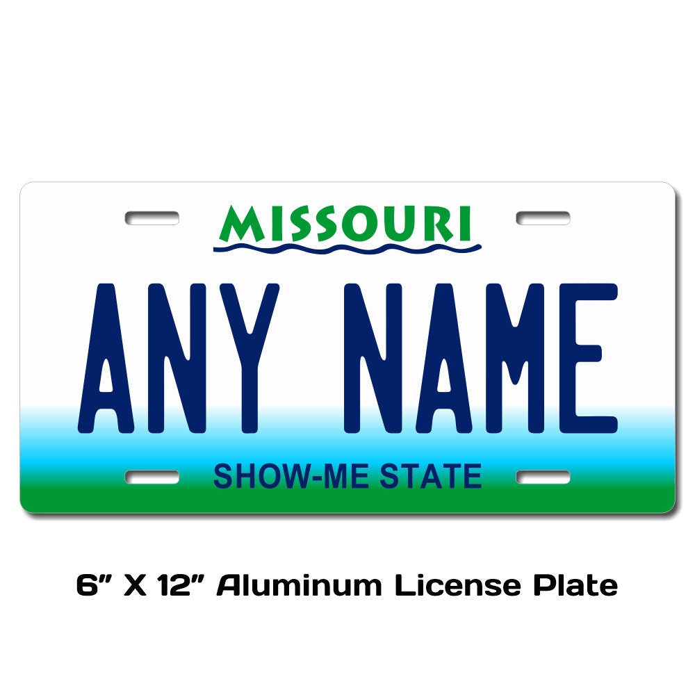 Personalized Missouri Novelty License Plates 5 Sizes for Toy - Etsy