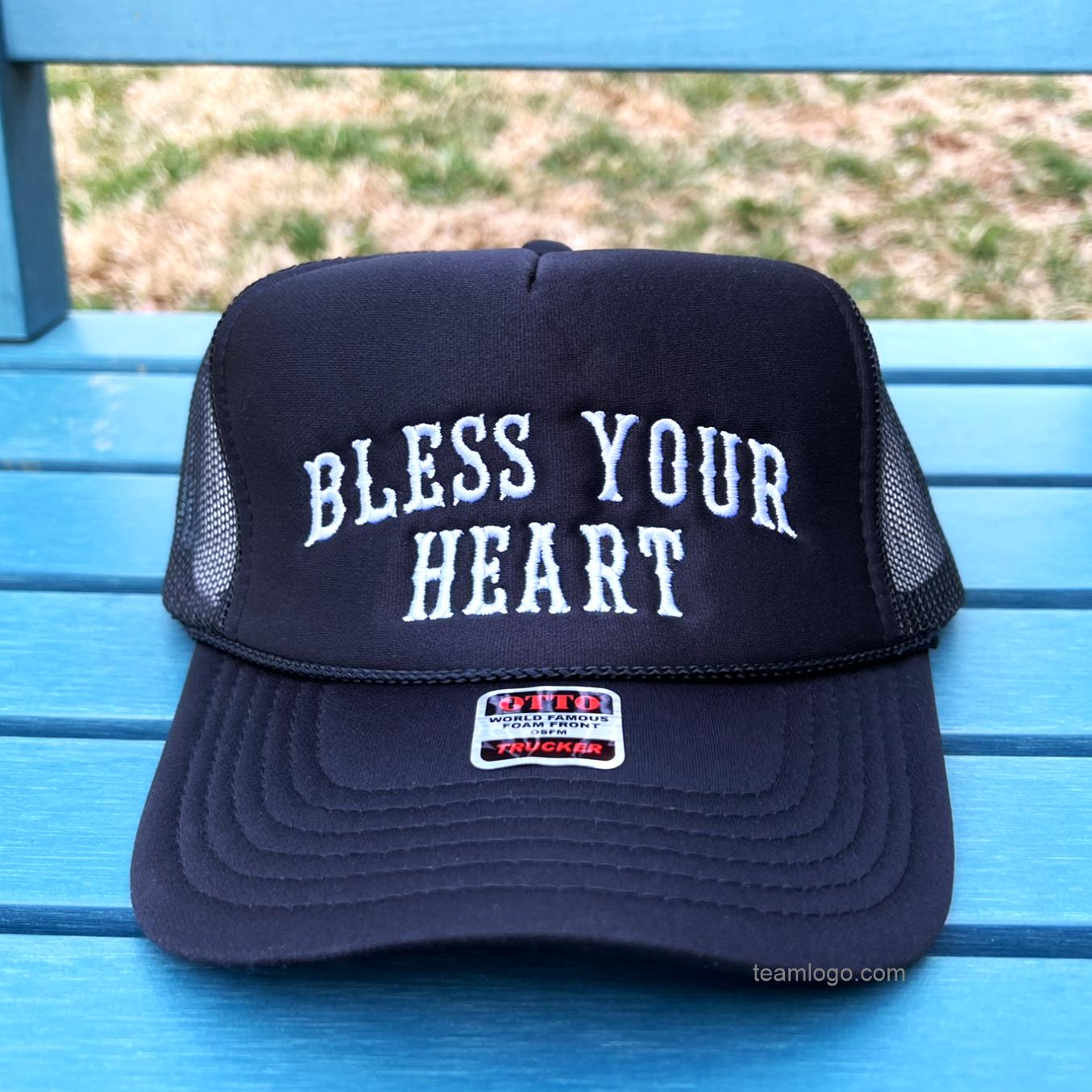 Bless Your Heart Retro Embroidered Retro Trucker Hat - Otto Cap - Etsy
