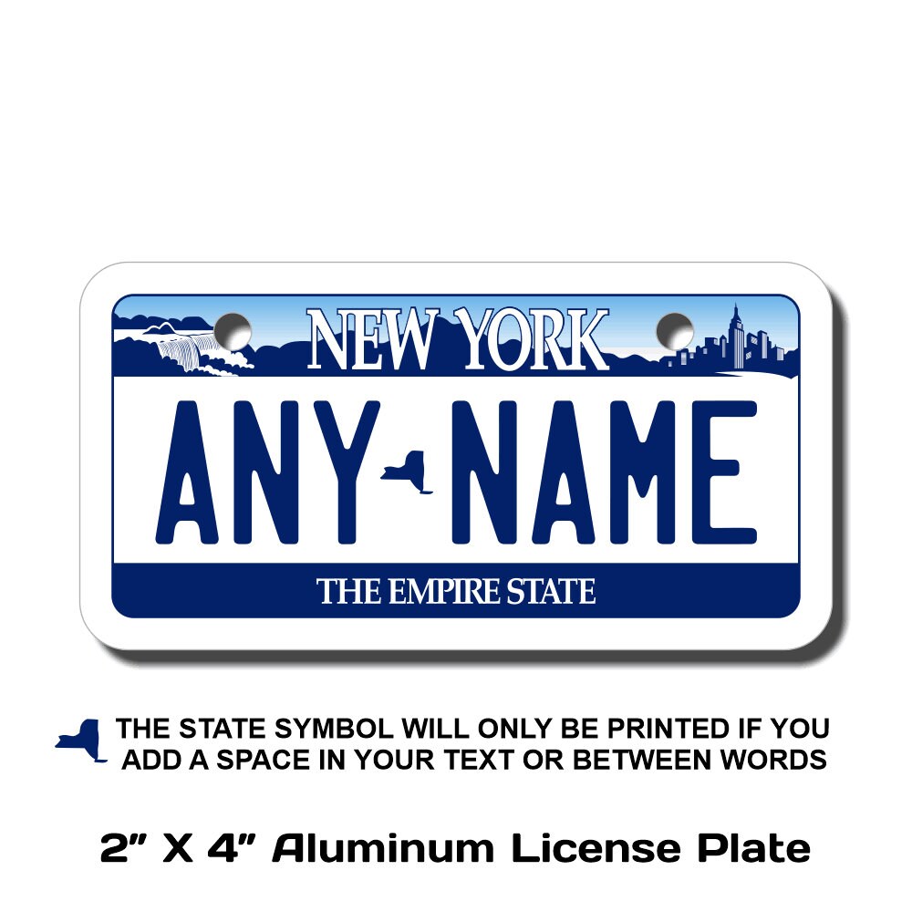Personalized New York License Plate Any Name Choose Your - Etsy