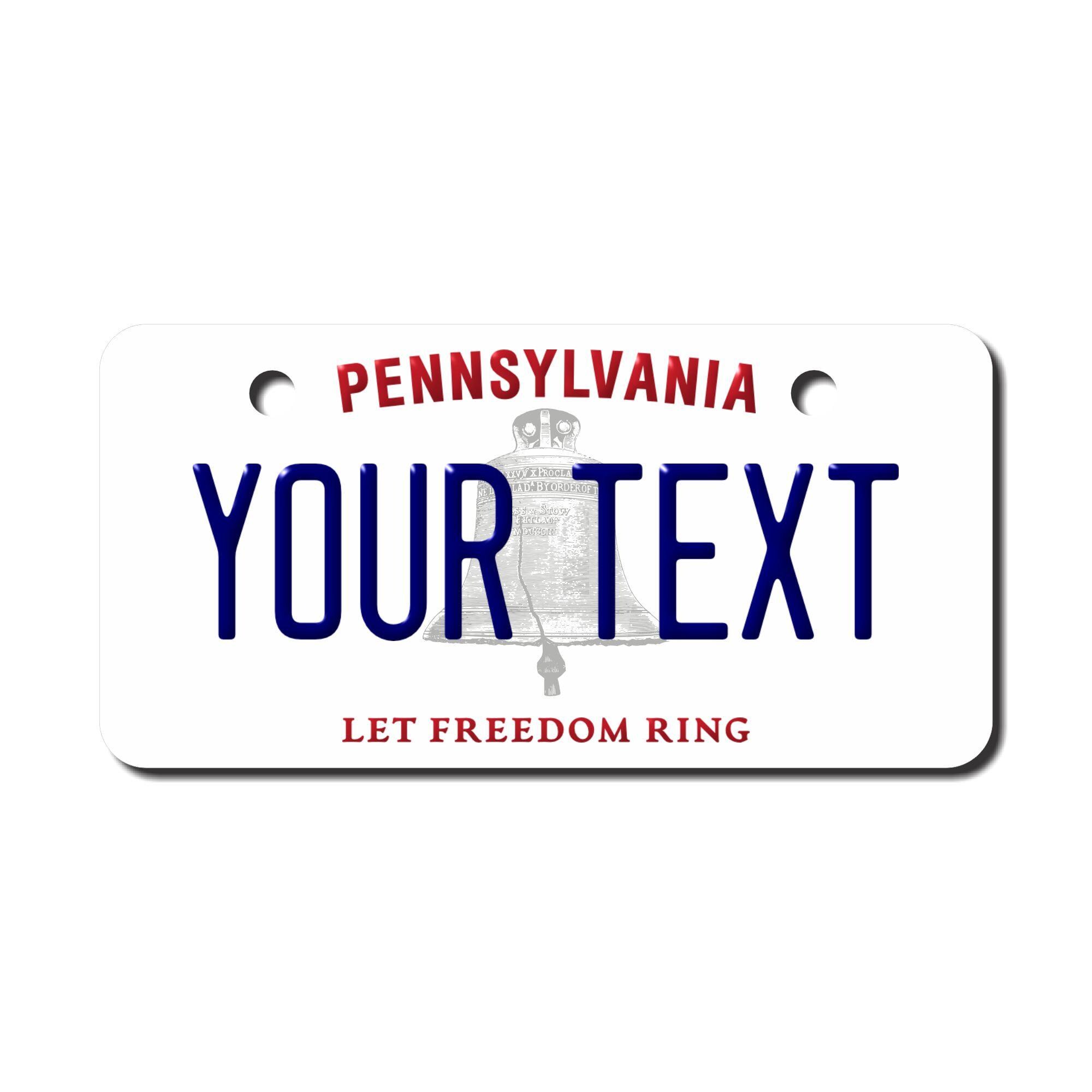 Personalized Pennsylvania License Plates - 5 Sizes Version 3 - Let ...