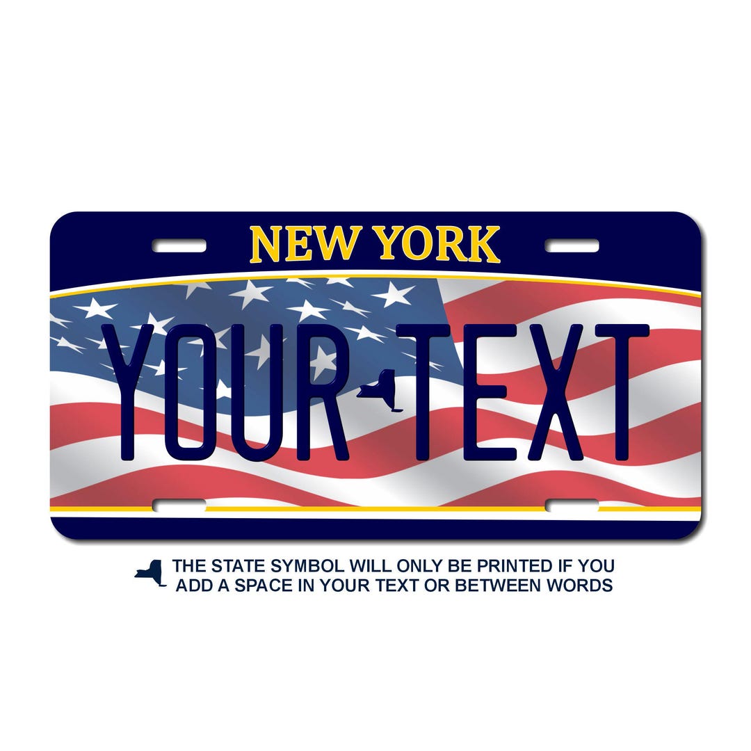 Personalized New York License Plates - Any Name, Choose Your Plate Size ...