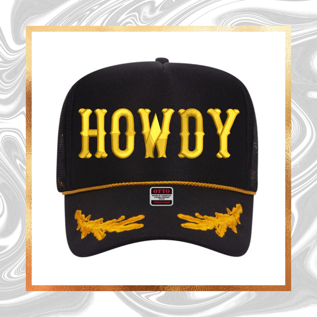 Howdy Embroidered Trucker Hat - Etsy