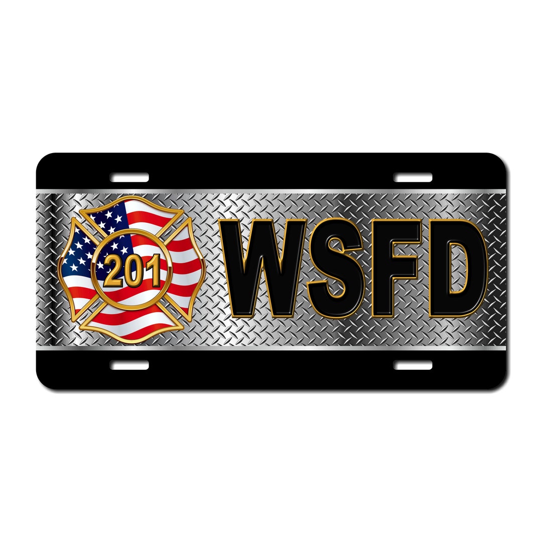 Personalized Fire Department License Plate - Custom Printed With Your ...