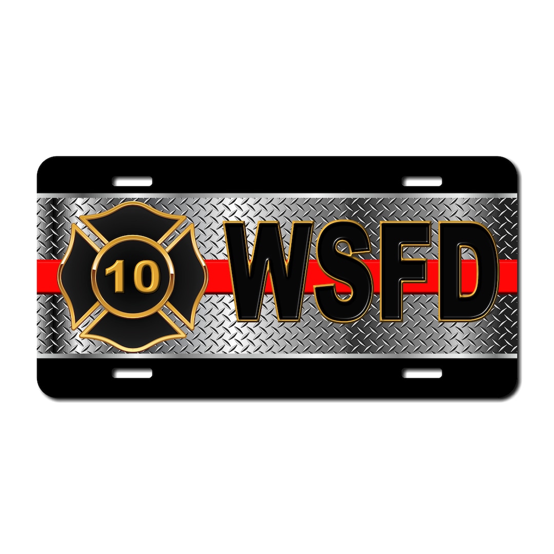 Personalized Fire Department License Plate - Custom Printed With Your ...