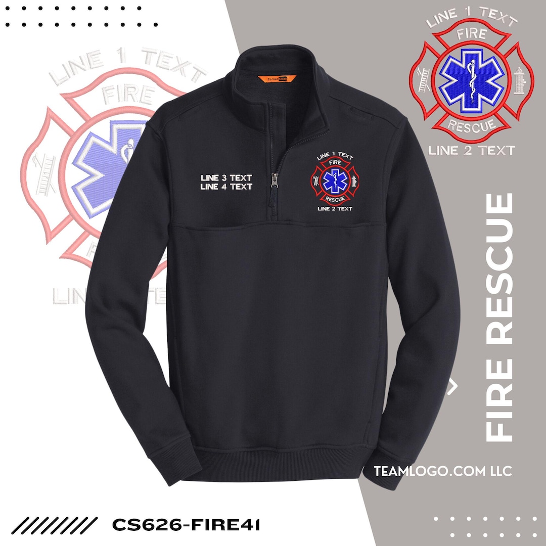 Fire Department Work Shirt - Custom Embroidery - Your Department Name ...