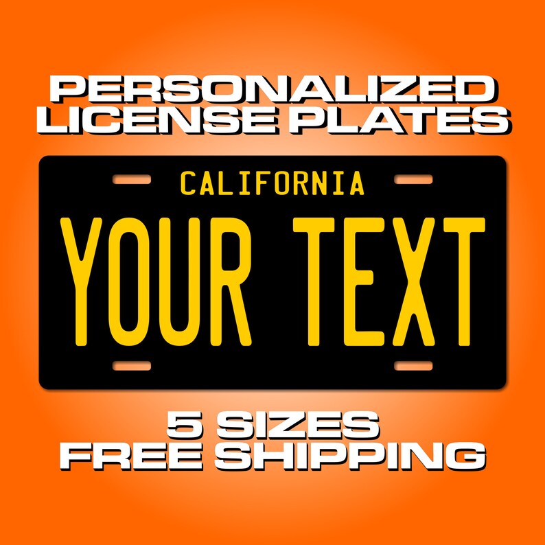 Personalized California License Plates Any Name choose your | Etsy