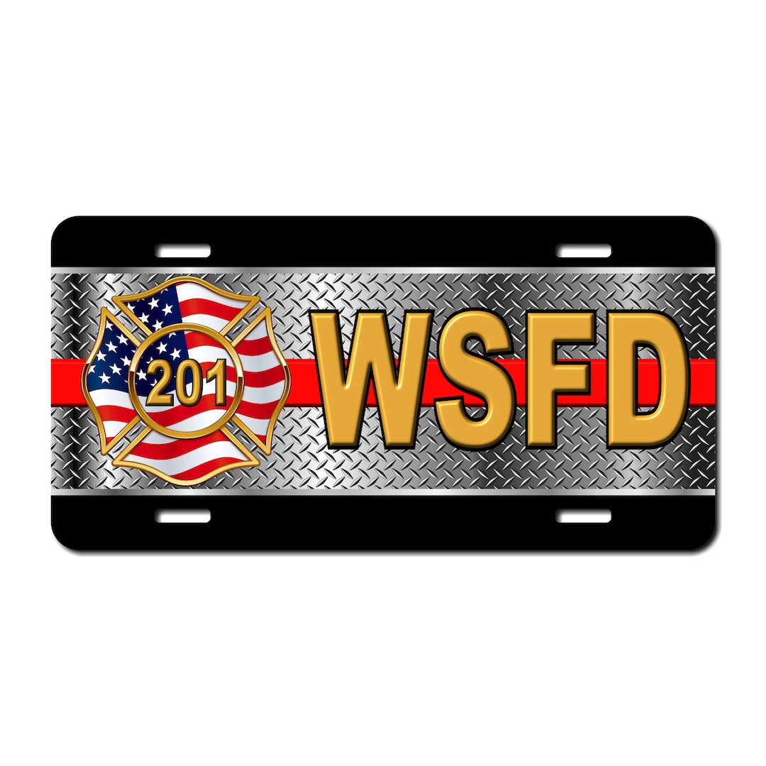 Personalized Fire Department License Plate - Custom Printed With Your ...