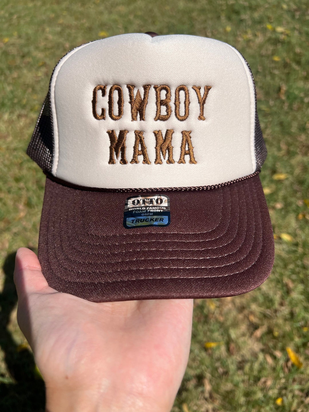 Cowboy Mama Embroidered Trucker Hat - Etsy